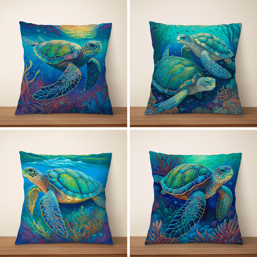 Sea Turtle Cushion Covers – MILEY HOME